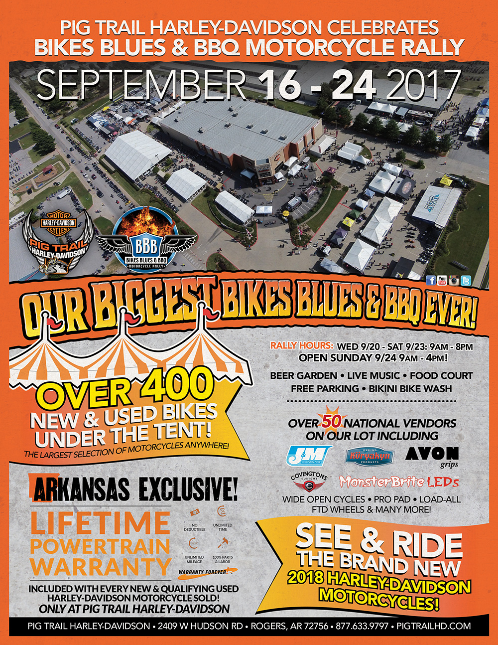 Pig Trail Harley-Davidson Celebrates Bikes Blues & BBQ 2017